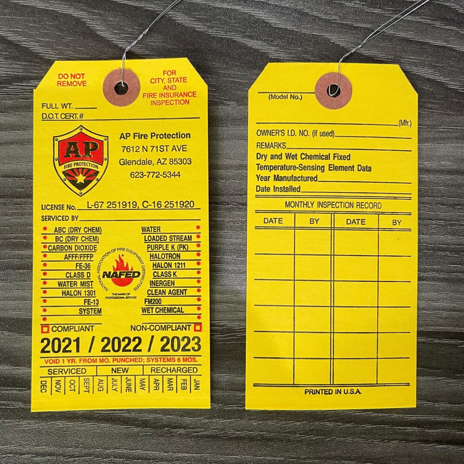 Fire Protection Monthly Inspection Checklist - A P Fire Protection